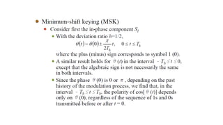 MINIMUM SHIFT KEYING(MSK) | PPTX