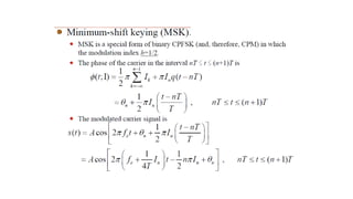 MINIMUM SHIFT KEYING(MSK) | PPTX