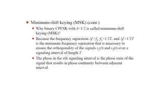 MINIMUM SHIFT KEYING(MSK) | PPTX
