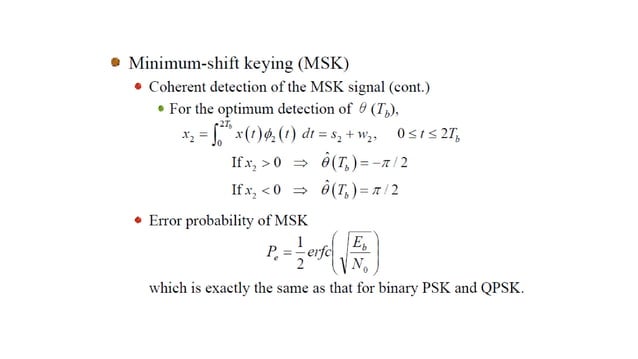 Minimum Shift Keying Msk
