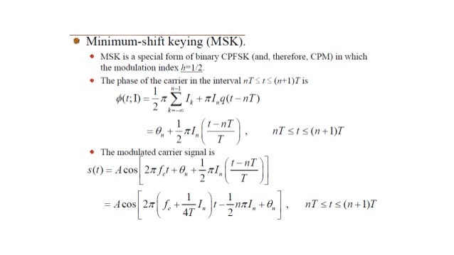 Minimum Shift Keyingmsk 