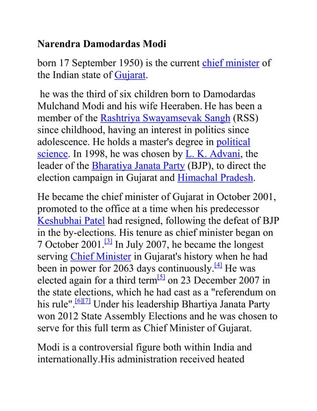 Narendra damodardas modi | PDF
