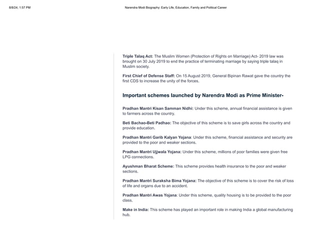 Narendra Modi Biography- Early Life, Education, Family and Political ...