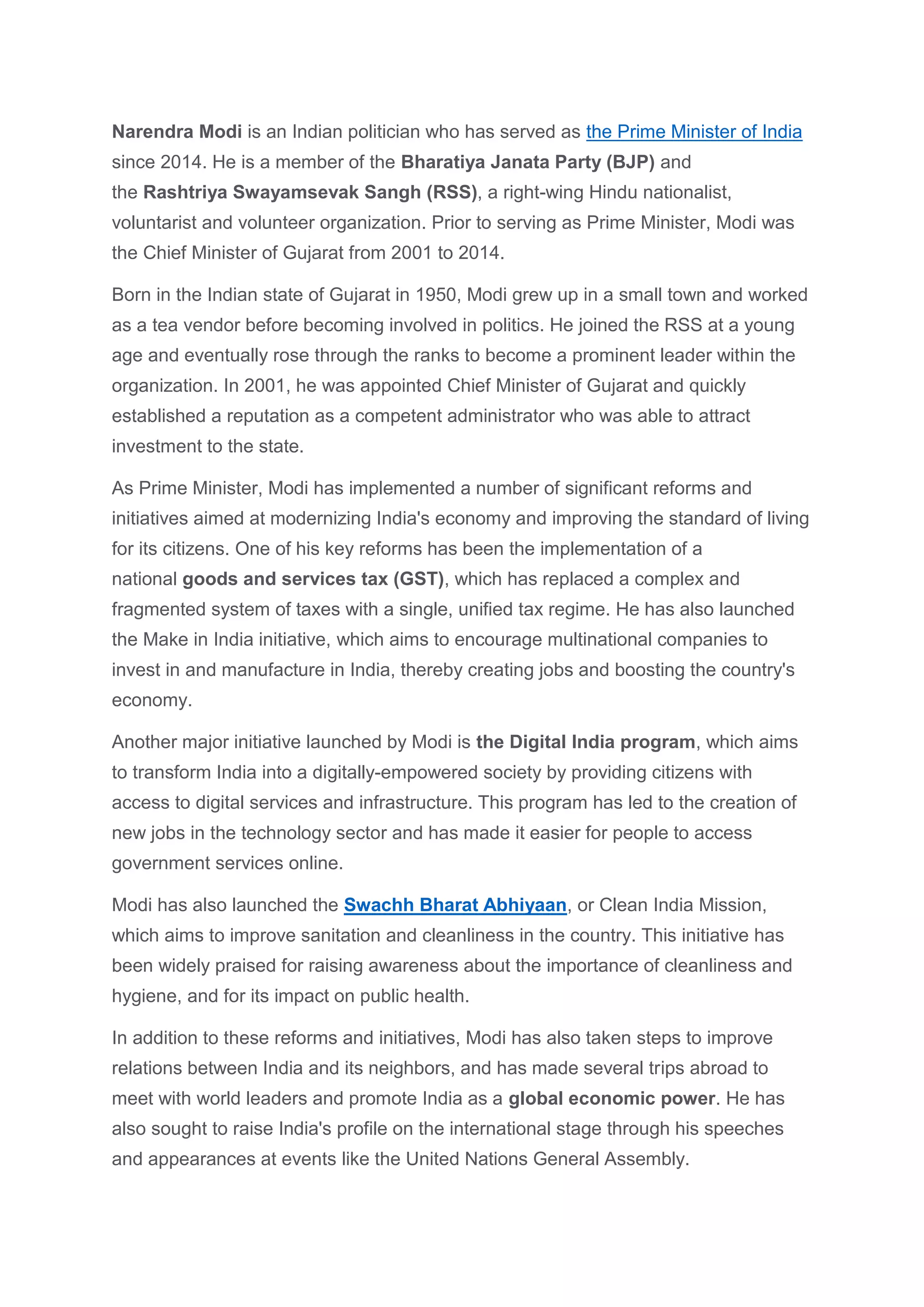 narendra modi pm of india.docx