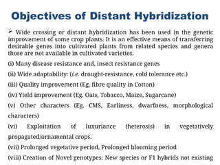 Wide hybridization for crop improvement GPB | PPTX
