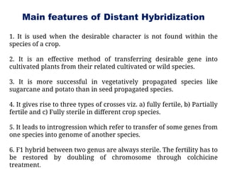 Wide hybridization for crop improvement GPB | PPTX