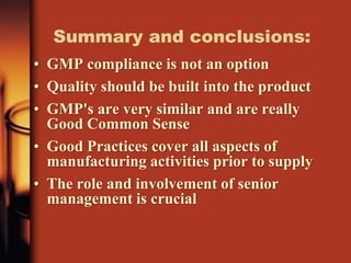 Good Manufacturing Practice-Overview | PPT