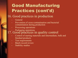 Good Manufacturing Practice-Overview | PPTX
