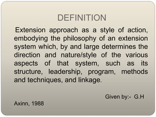 Approaches in Extenstion | PPTX