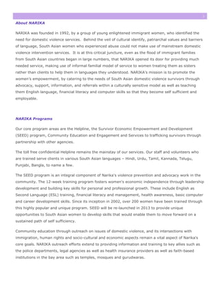 Narika annual report fy11 12 | PDF