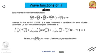 Wave function of H atom by Dr. Narinderjit | PPTX