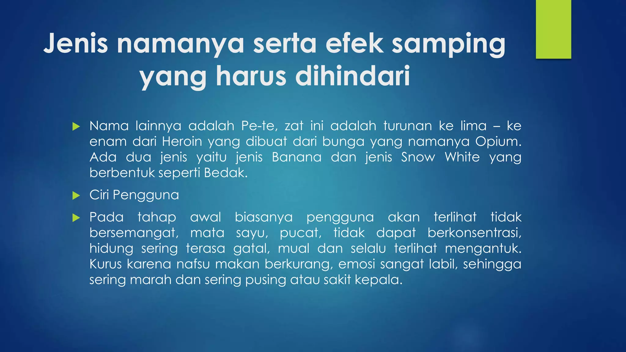 Bahaya dan Jenis Jenis Narkoba | PPTX