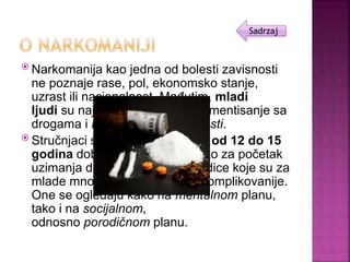 Narkomanija i zdrav zivot | PPTX