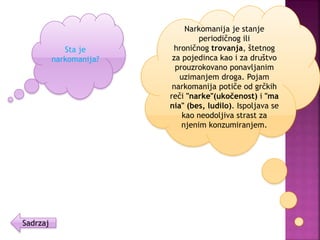 Narkomanija i zdrav zivot | PPTX