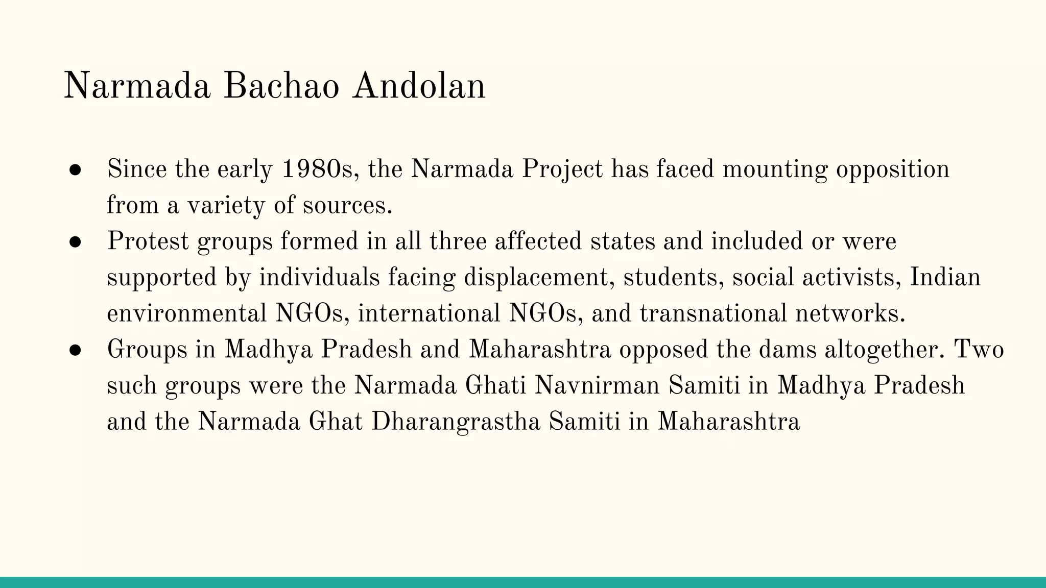 Narmada Bachao Andolan | PPTX