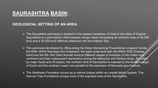 Narmada, kutch & saurastra basin | PPTX