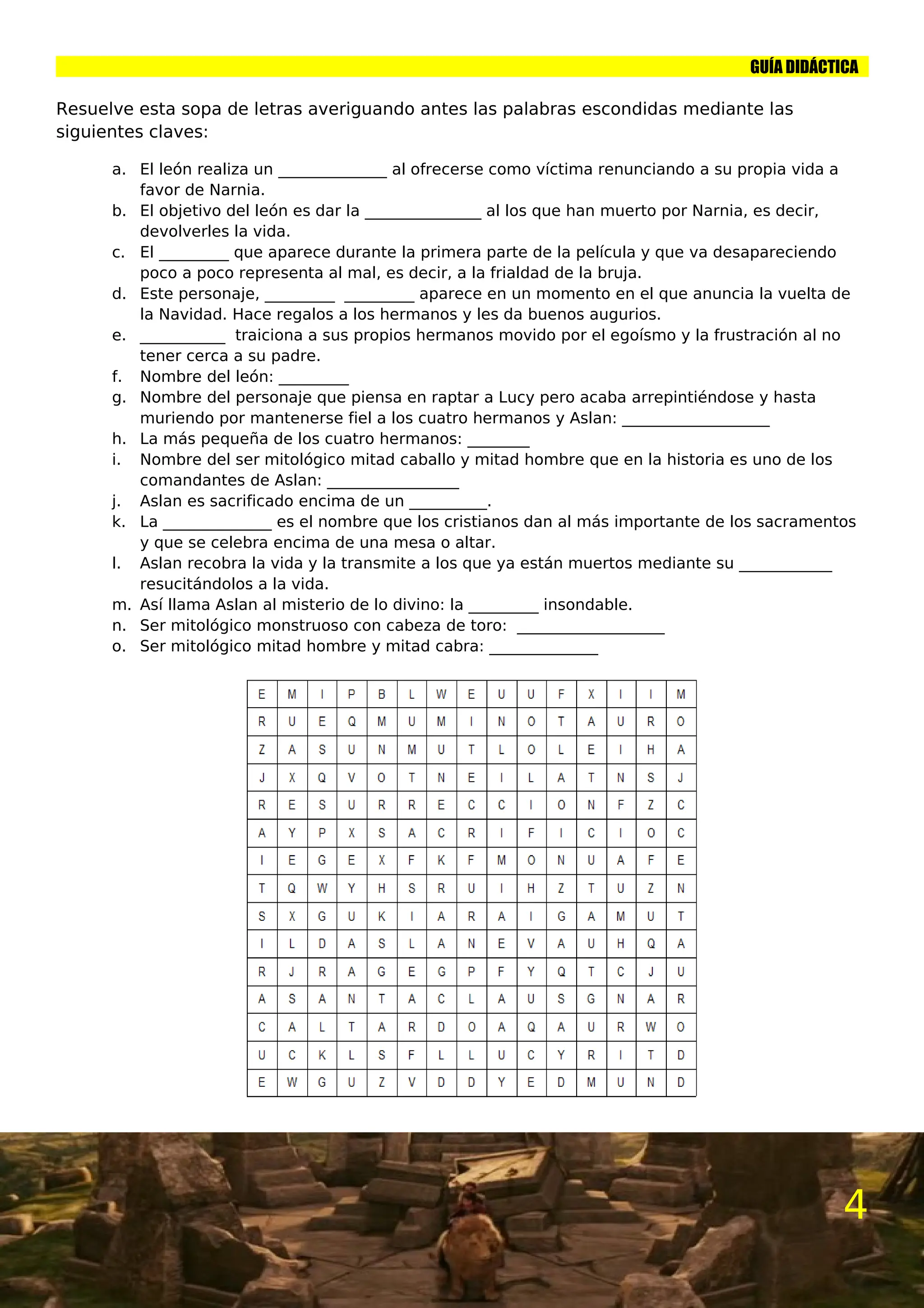 ficha del tema el origen del mal, cronicas de Narnia.pdf