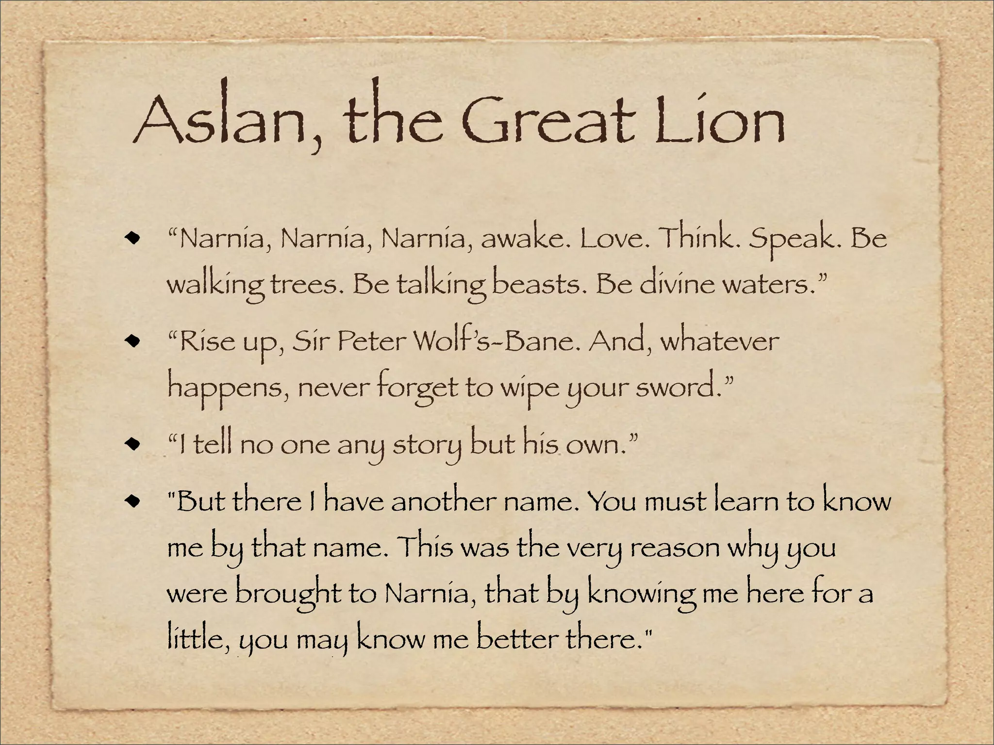 Narnian Quotes | PPT