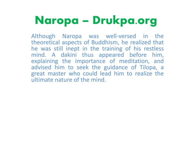 Naropa – drukpa | PPT