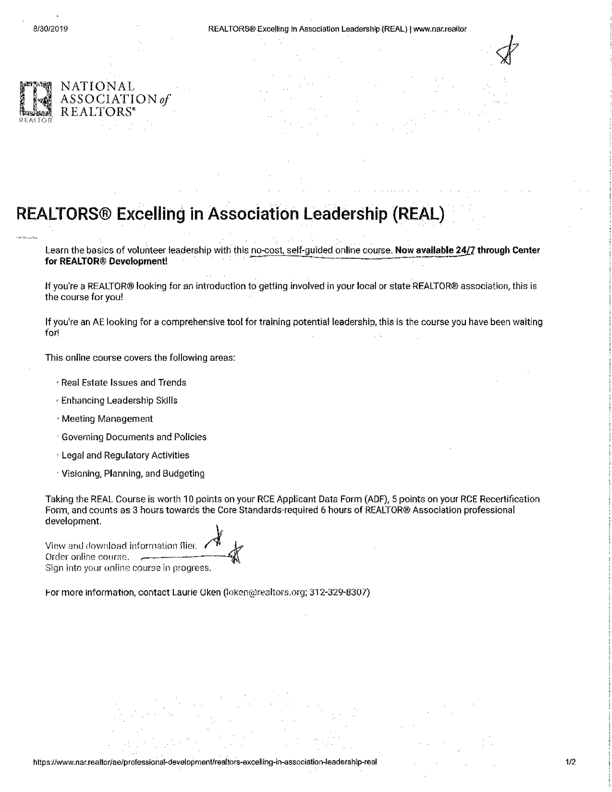 Nar organizational alignment core standards certification | PDF