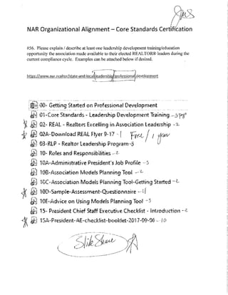 Nar organizational alignment core standards certification | PDF