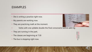 Narracion the present continuous tense ppt | PPT