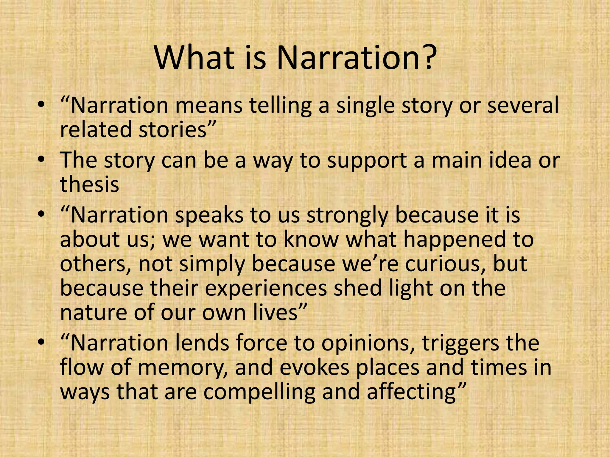 Narration | PPTX