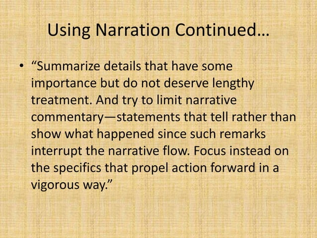 Narration | PPTX