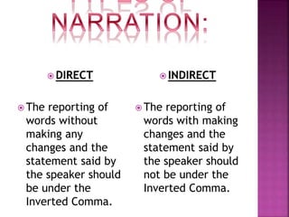 NARRATION (PRESENTATION) | PPTX