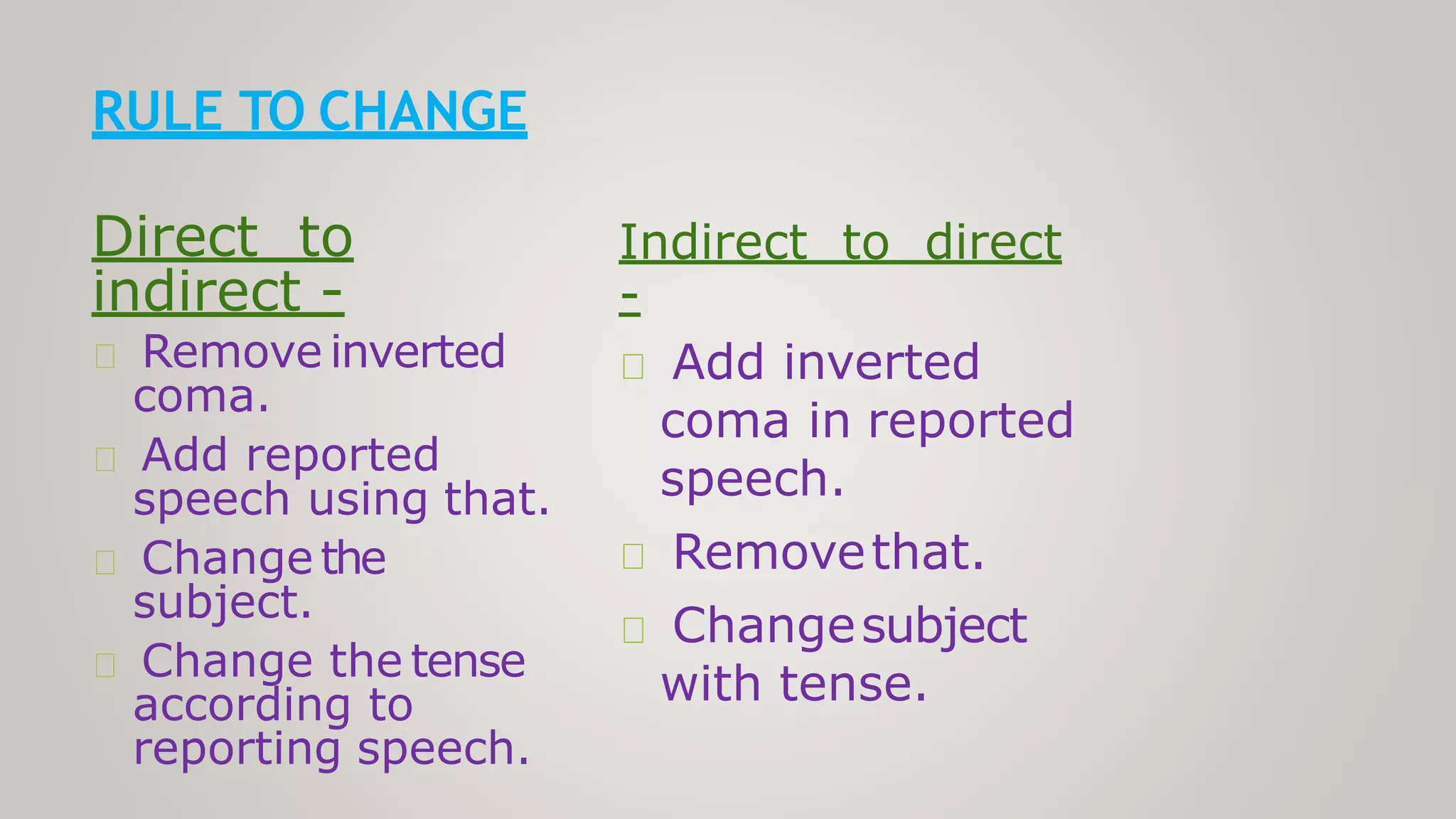 Direct and indirect speech/Narration | PPTX