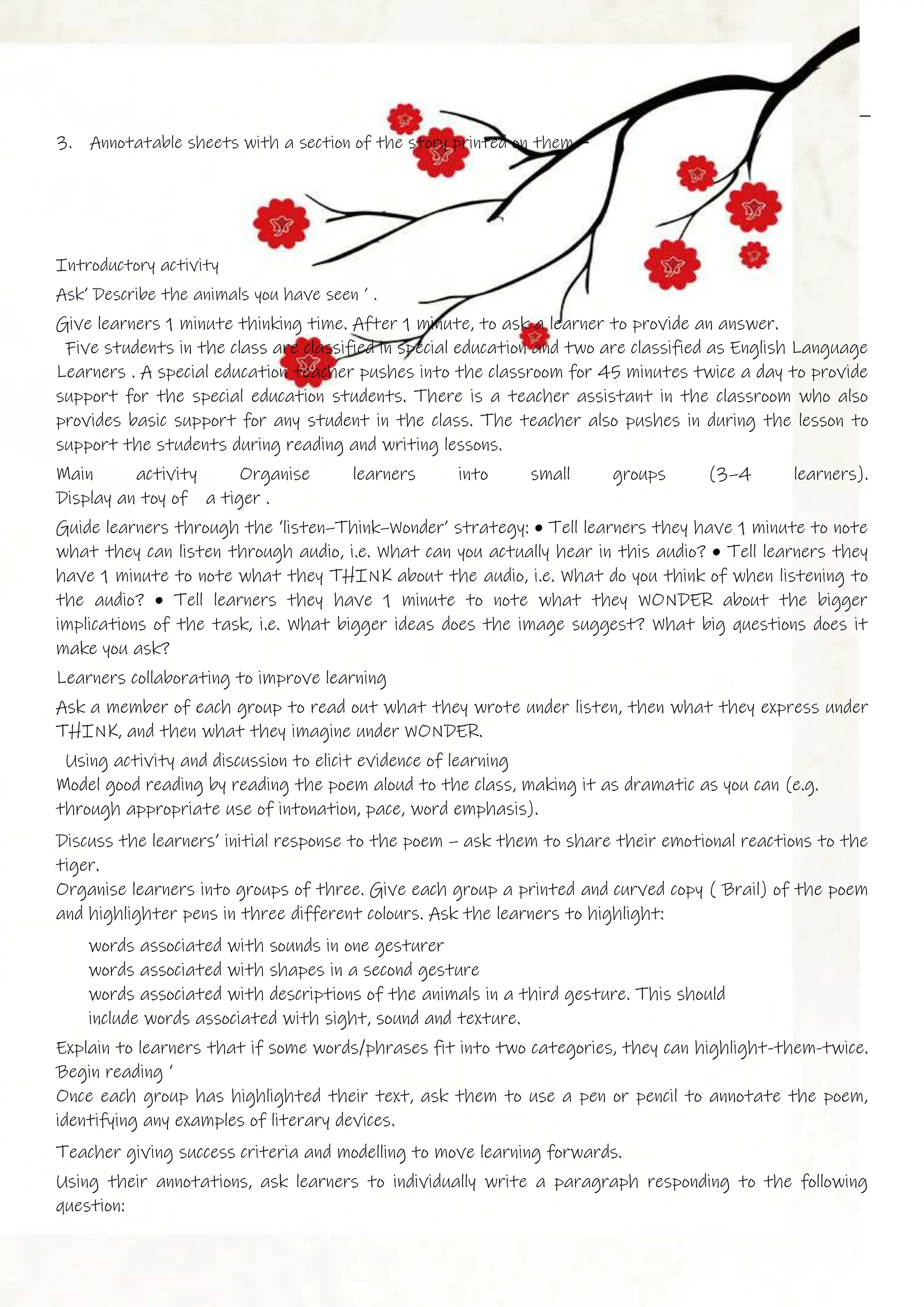Narration lesson plan | DOCX