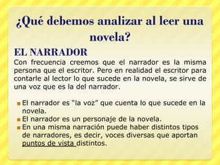 Narrativa y sus subgéneros: la novela | PDF