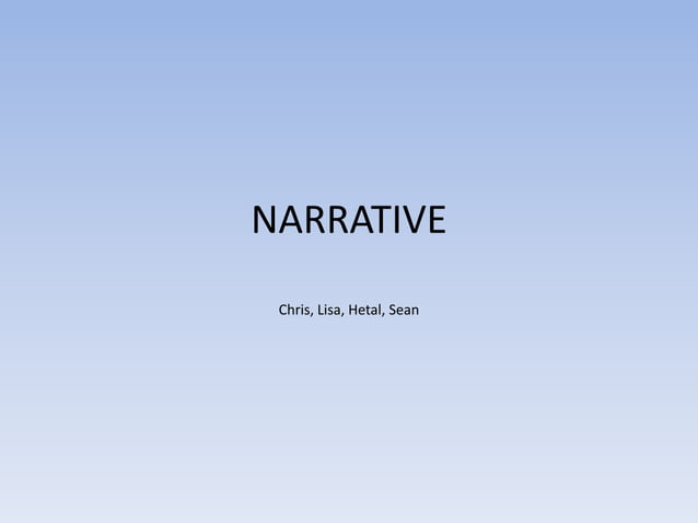 Narrative Presentation | PPT