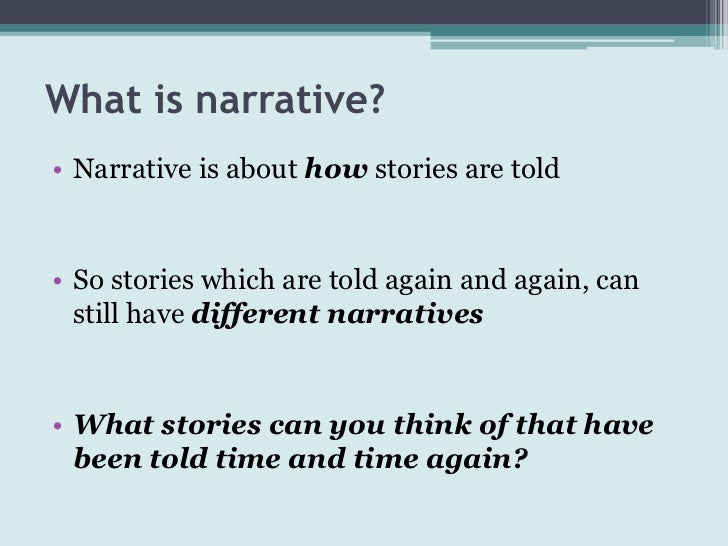 Narrative Narrative