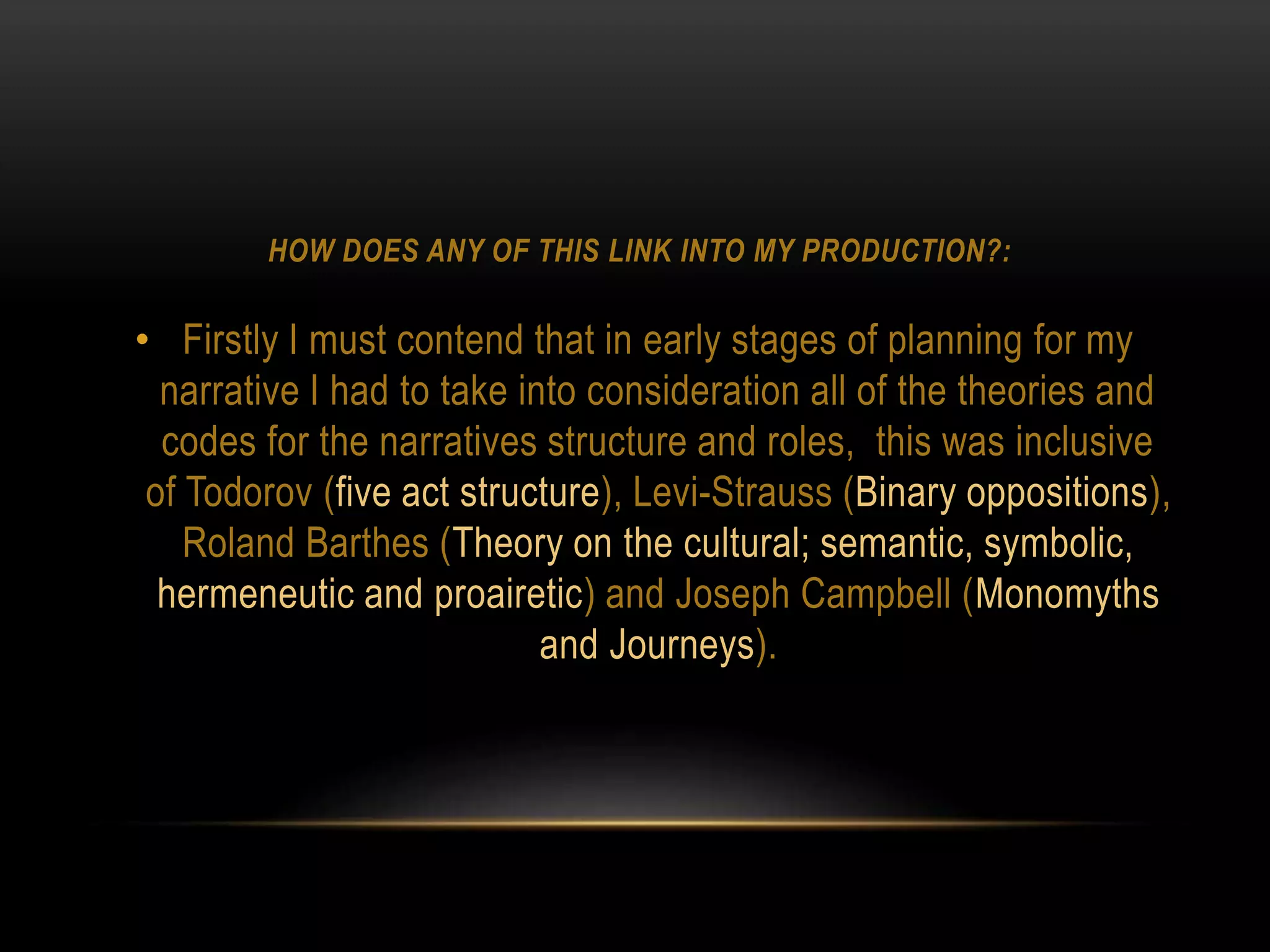 Narrative in film: | PPTX