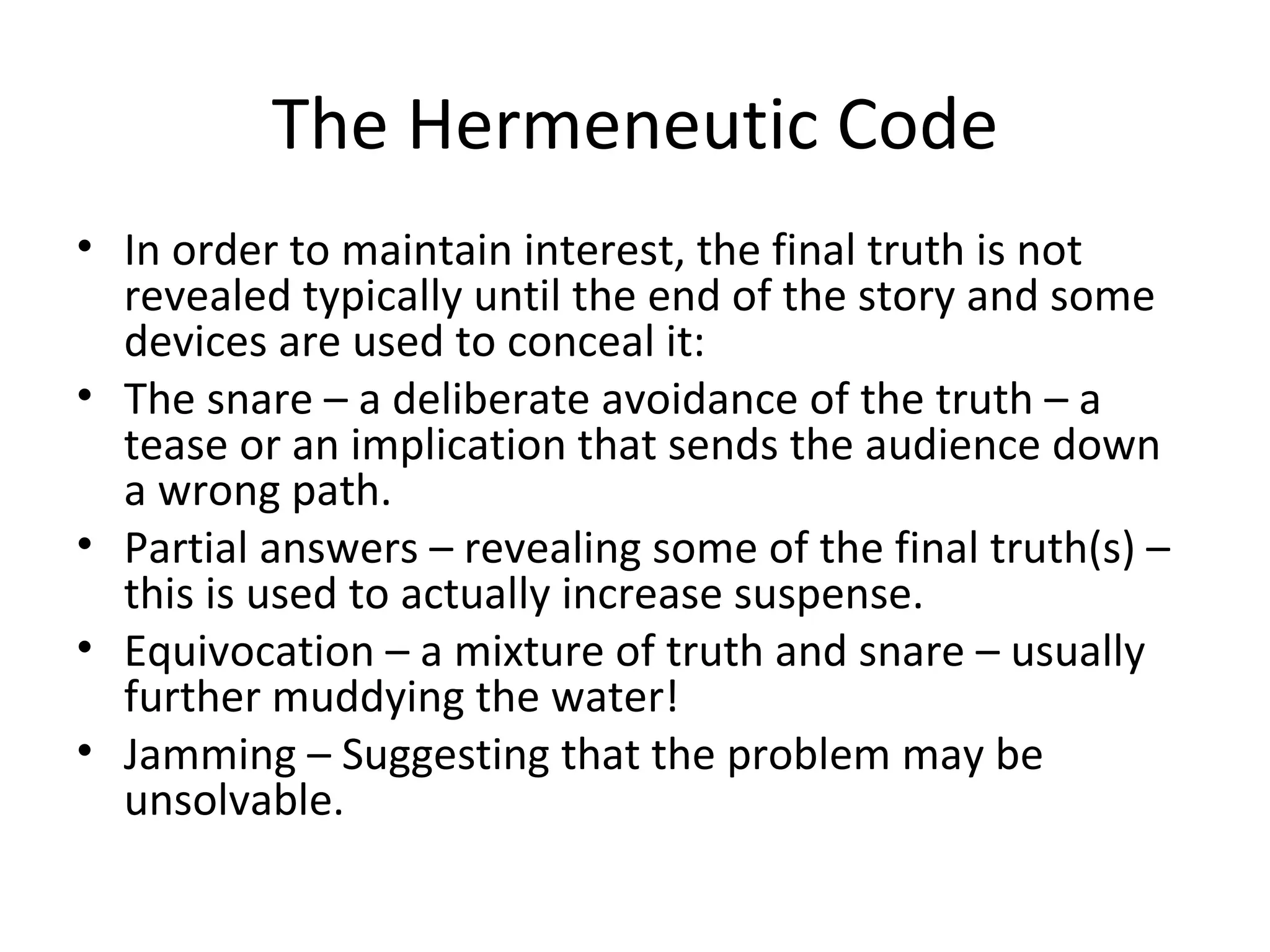 Narrative codes | PPT