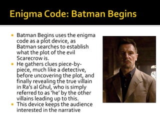 Narrative dark knight trilogy | PPT