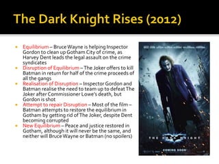 Narrative in Batman - The Dark Knight | PPTX