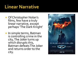 Narrative in Batman - The Dark Knight | PPTX