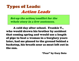 Types of Narrative Leads | PPT