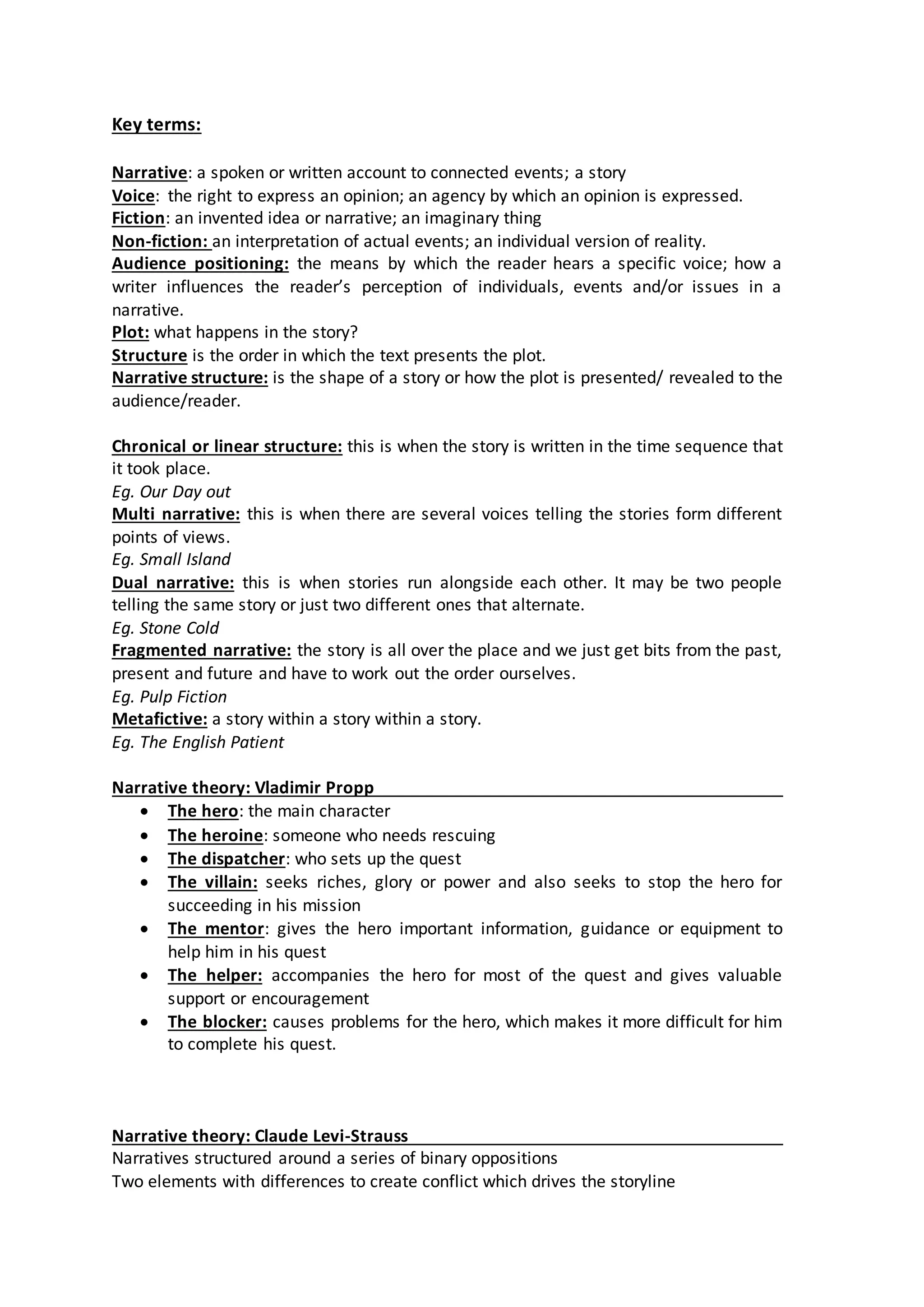 Narrative structures | PDF
