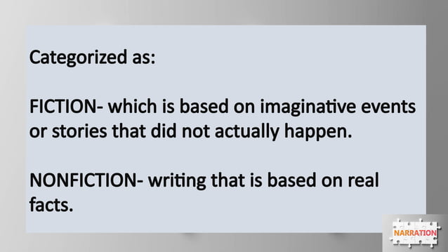 Narrative-Writing and narration powerpoint | PPT