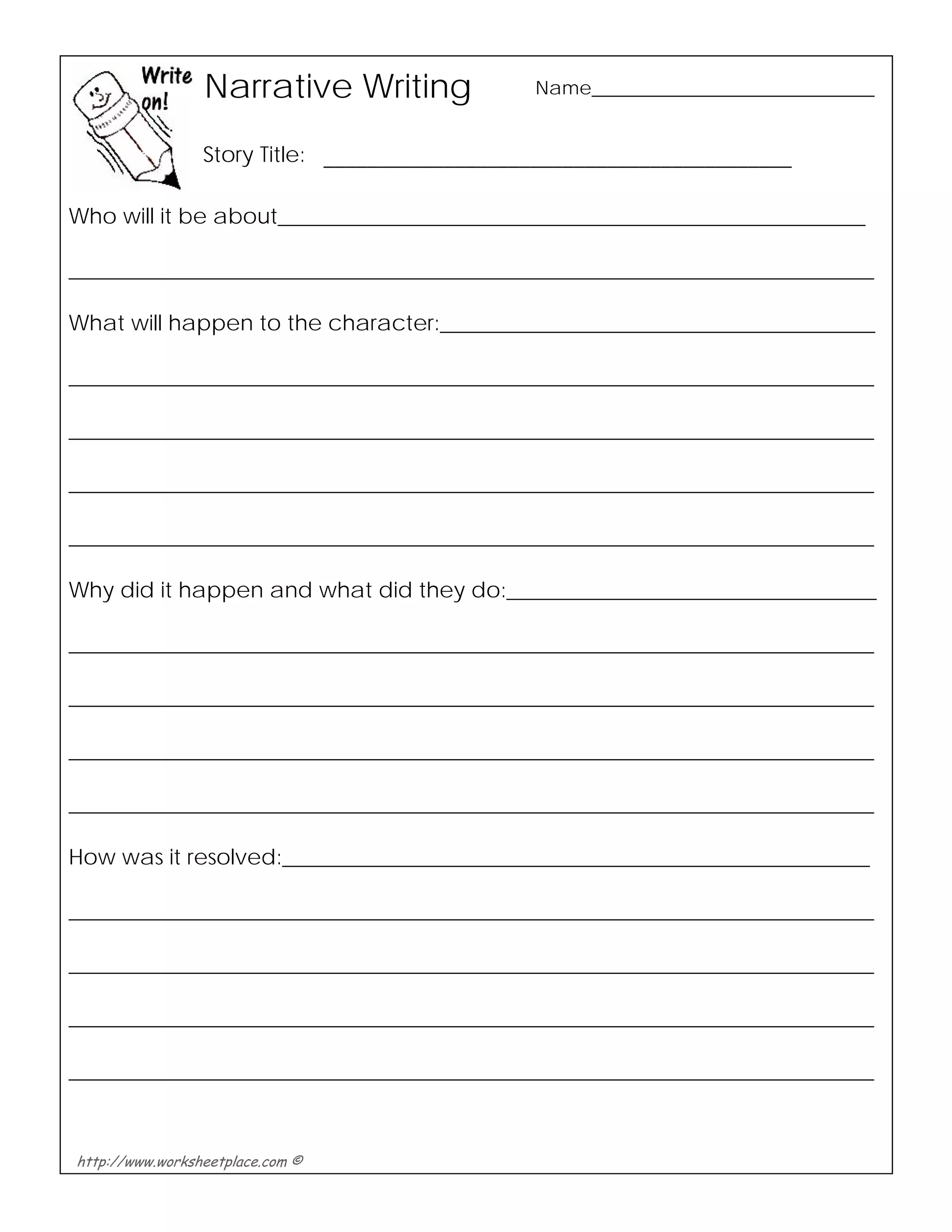 Narrative writing-worksheet-e | PDF