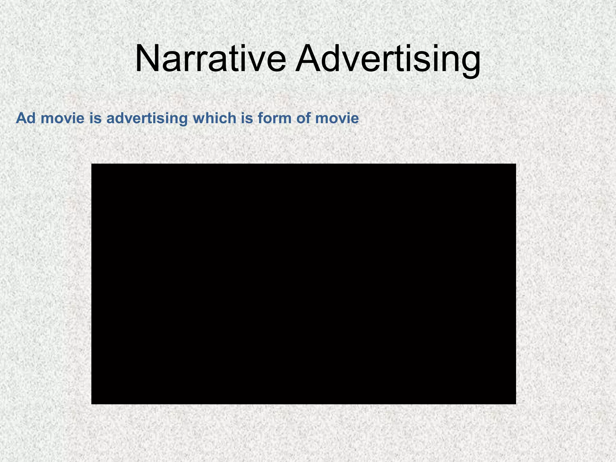 Narrative advertising | PPT