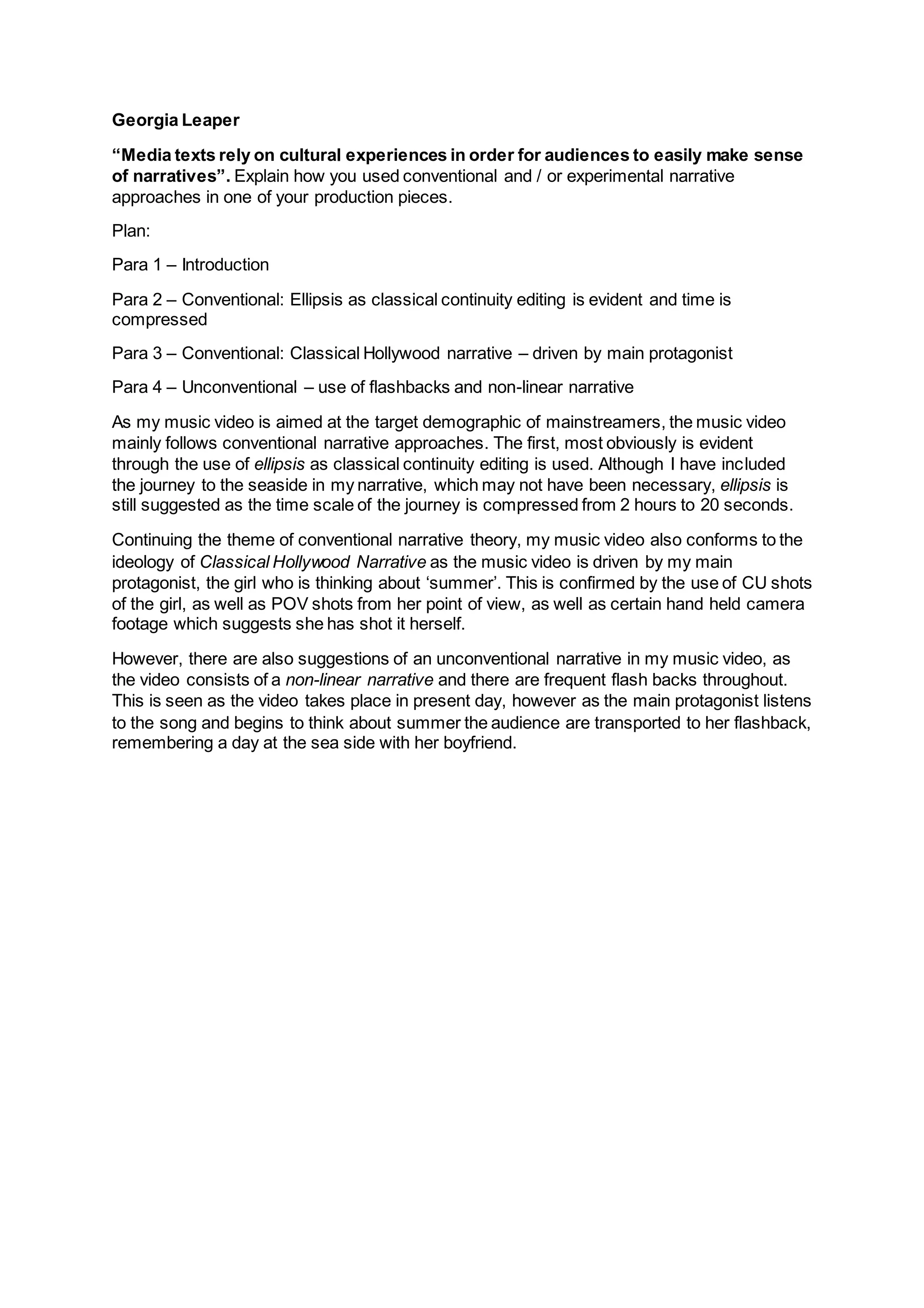 Narrative analysis paragraph | PDF