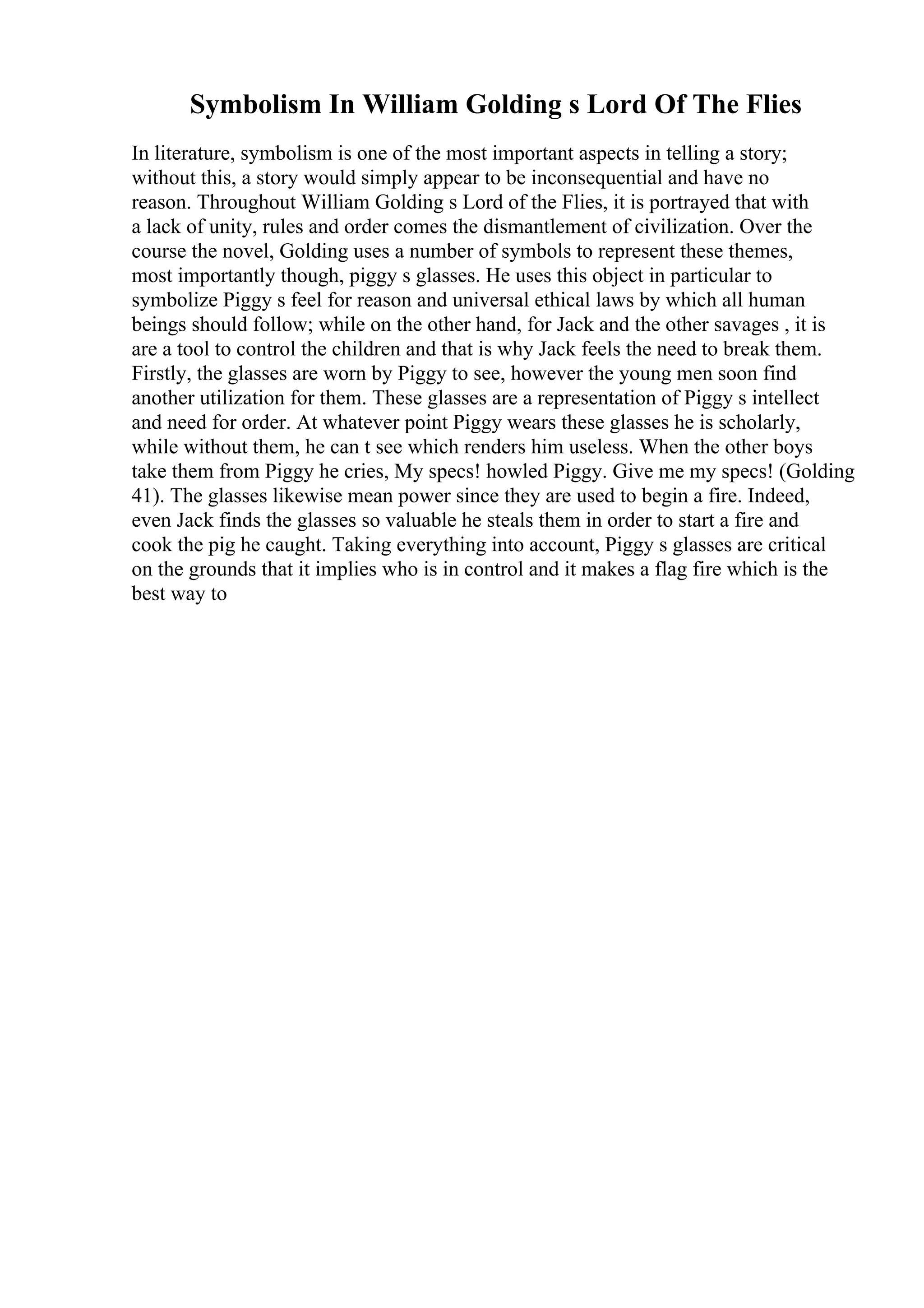 Narrative Analysis Essay Example | PDF