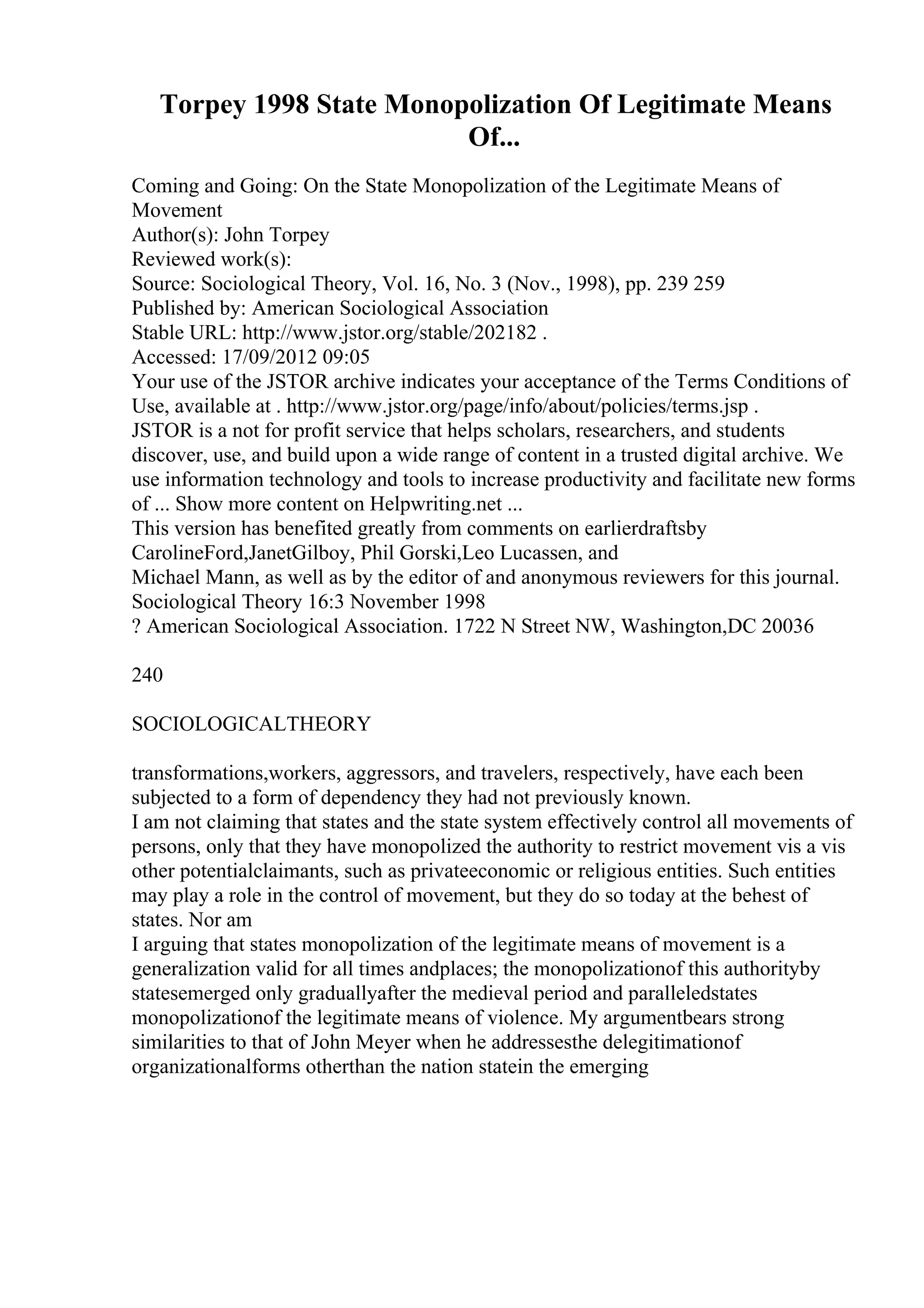 Narrative Analysis Essay Example | PDF