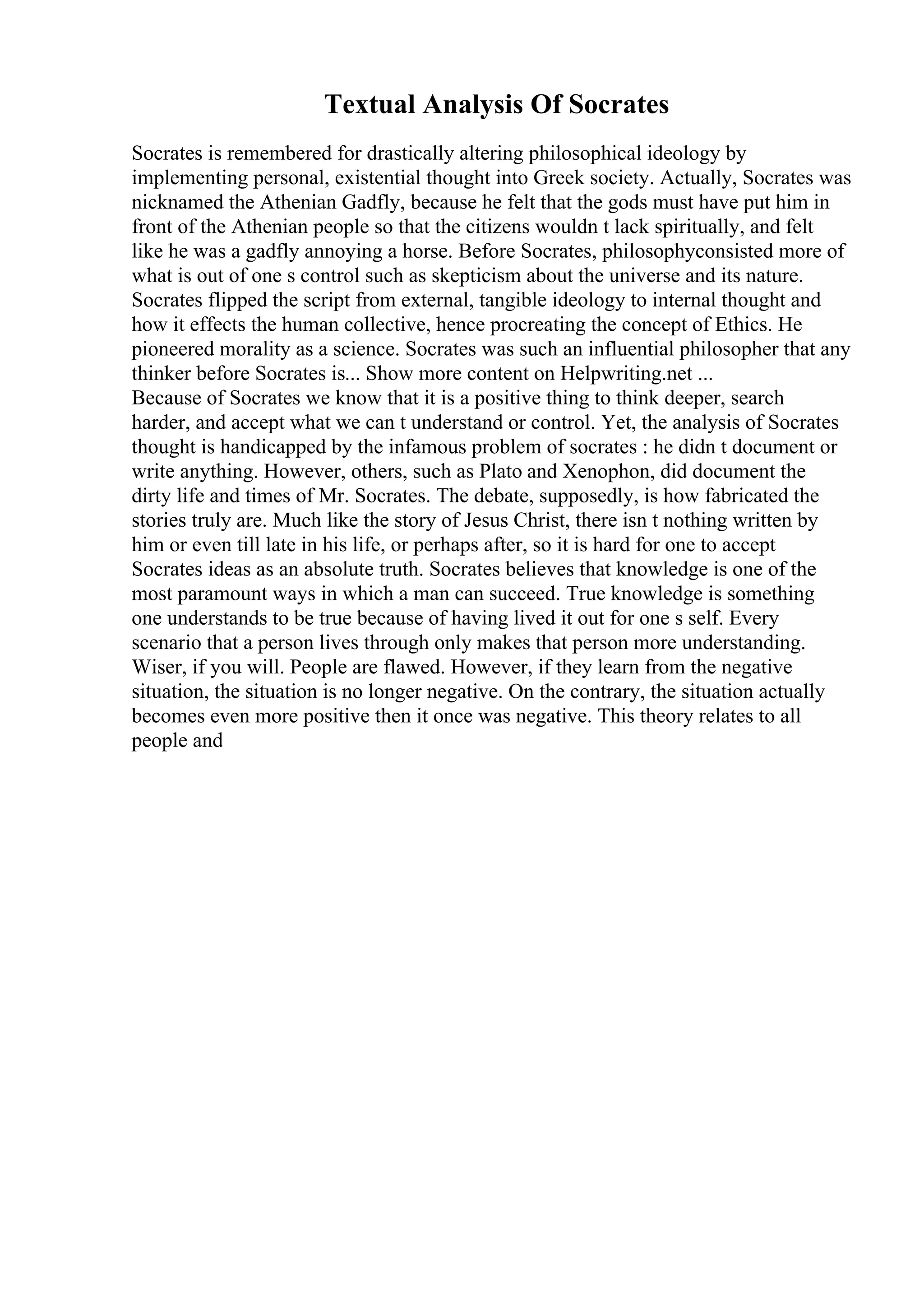 Narrative Analysis Essay Example | PDF