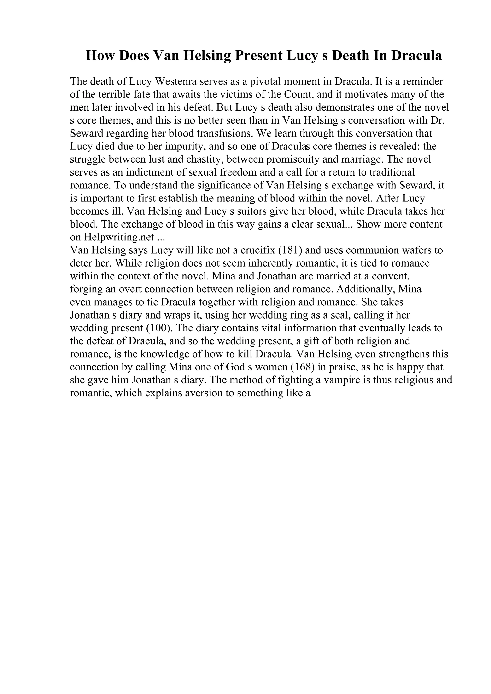 Narrative Analysis Essay Example | PDF