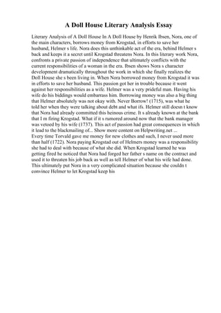 Narrative Analysis Essay Example | PDF